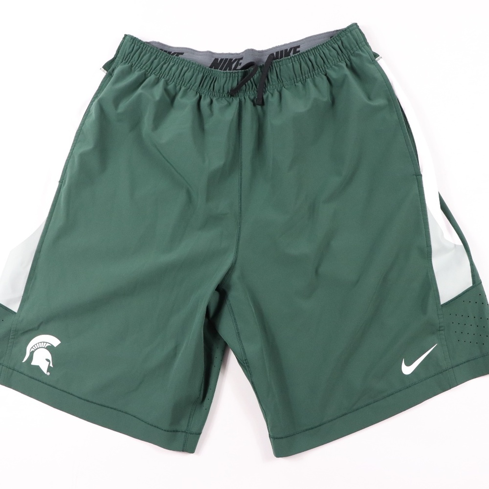 Nike Mens Xl Michigan State Team Issued Shorts - Gem